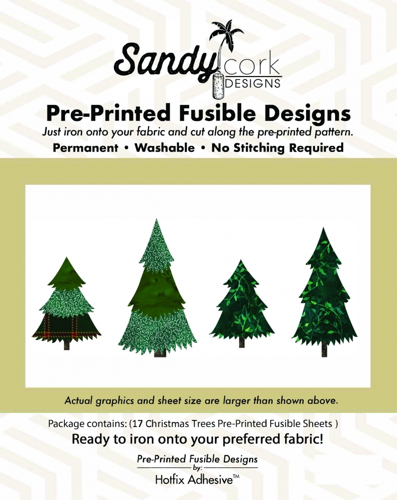 Pre-Printed Fusible Designs Christmas Trees | Hotfix Adhesive